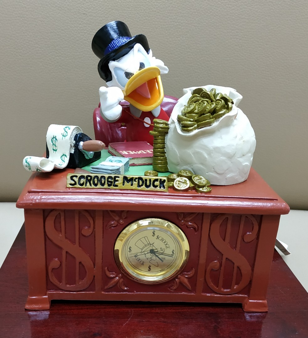Disney Scrooge Mcduck Talking Bank Clock迪士尼史高治叔叔入錢發聲時鐘錢箱(全新)唐老鴨, 興趣及遊戲 ...