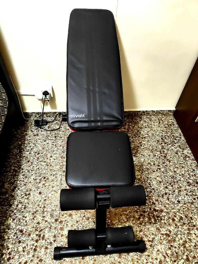 Gym Bench+dumb/barbells, Sports Equipment, Exercise & Fitness, Weights ...