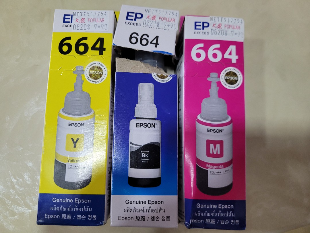 Epson L350 Printer Ink (Pink, Yellow, FREE Black), Computers & Tech ...