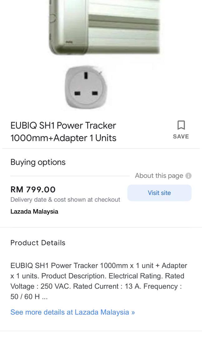 Eubiq Power Track 600mm 13A Silver, TV & Home Appliances, Electrical ...
