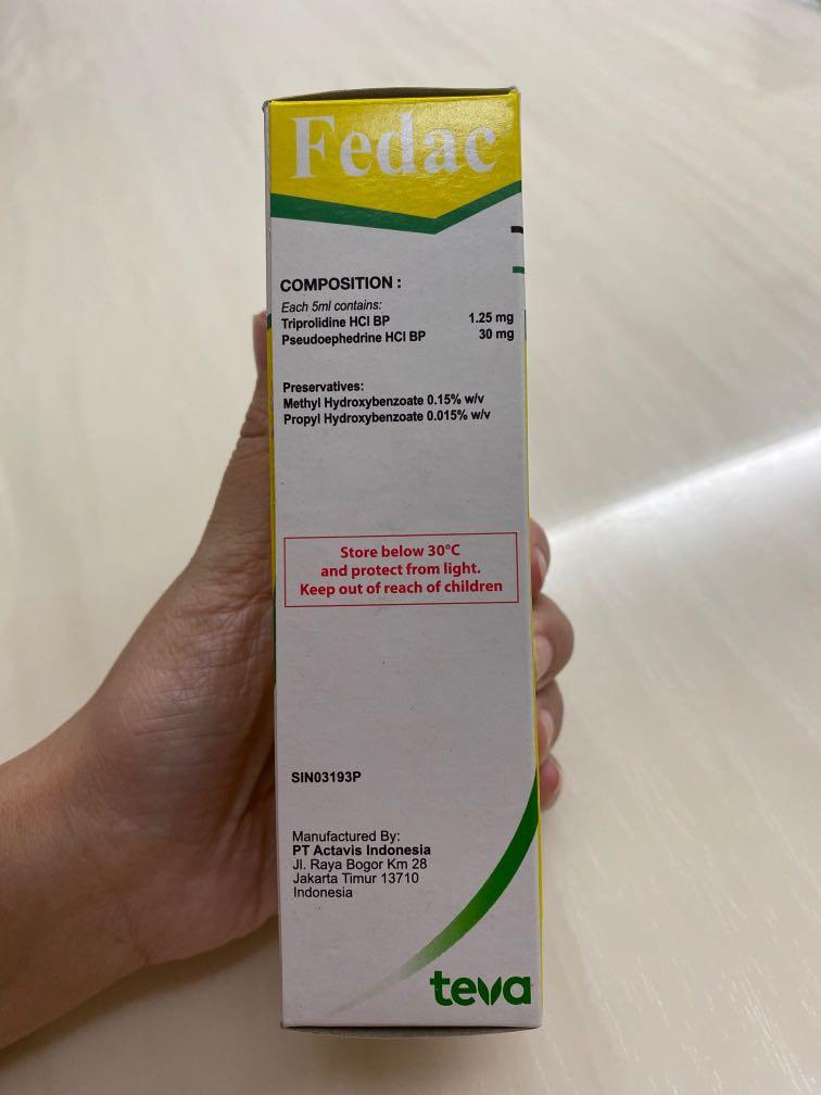Fedac 120ml syrup for nasal and respiratory congestion, Everything Else ...