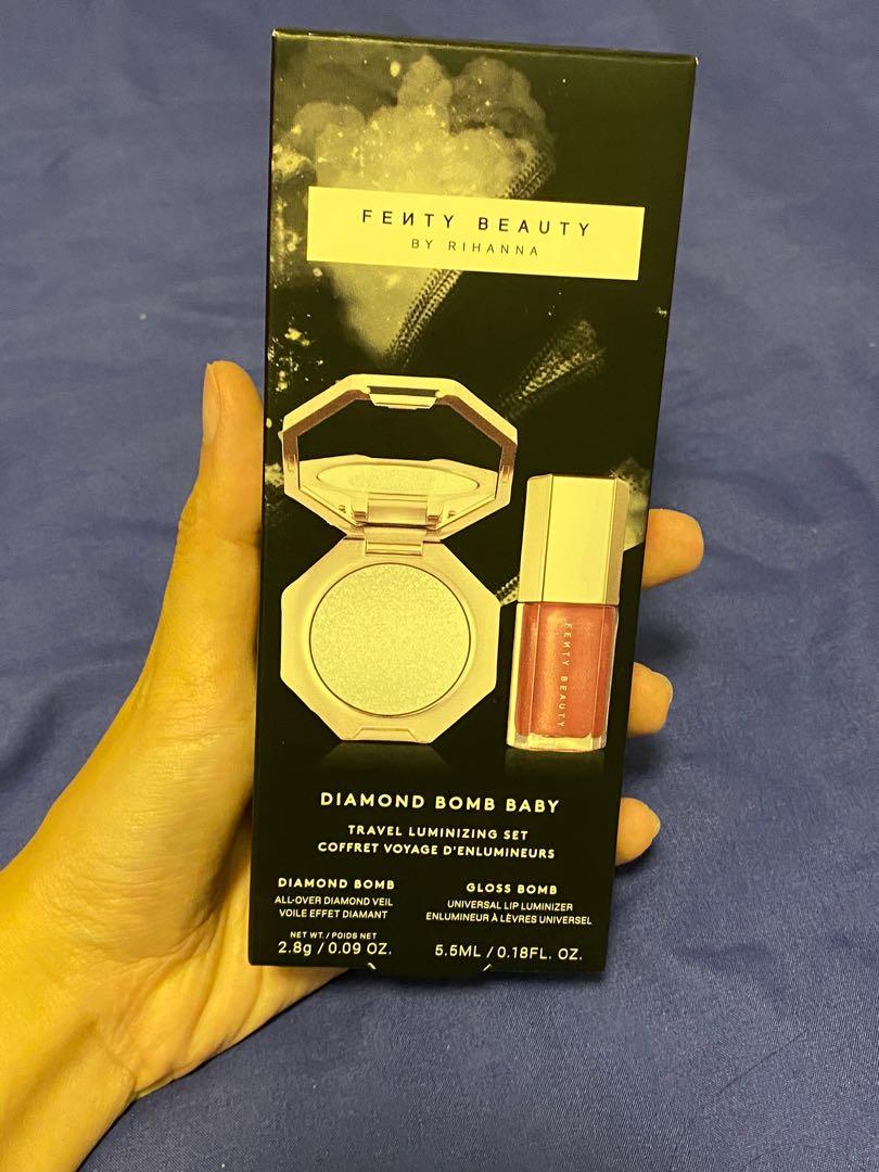 FENTY Diamond Bomb Baby Mini Face And Lip Set (Limited Edition), Beauty ...