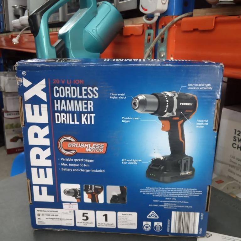 FERREX CORDLESS HAMMER DRILL, Commercial & Industrial, Construction ...