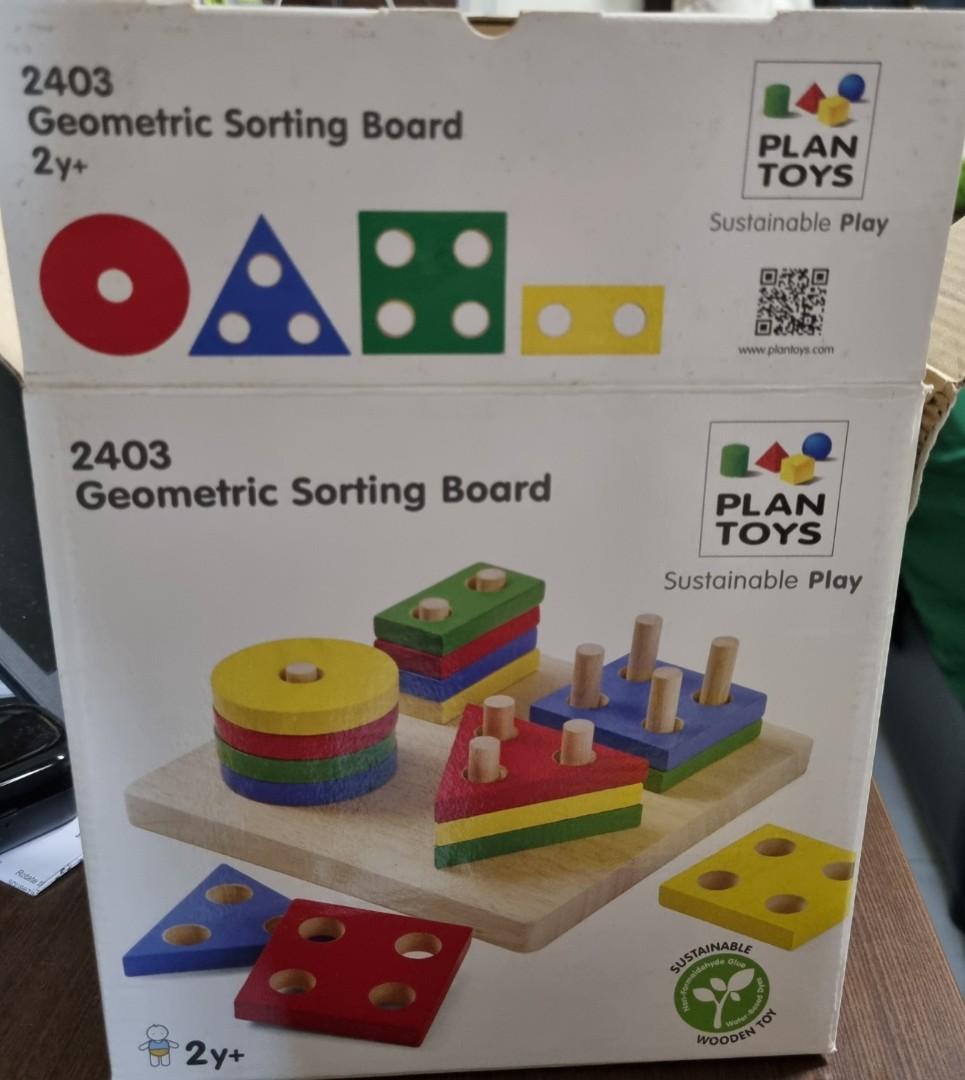 Geometric sorting board(wooden toy), Babies & Kids, Infant Playtime on ...