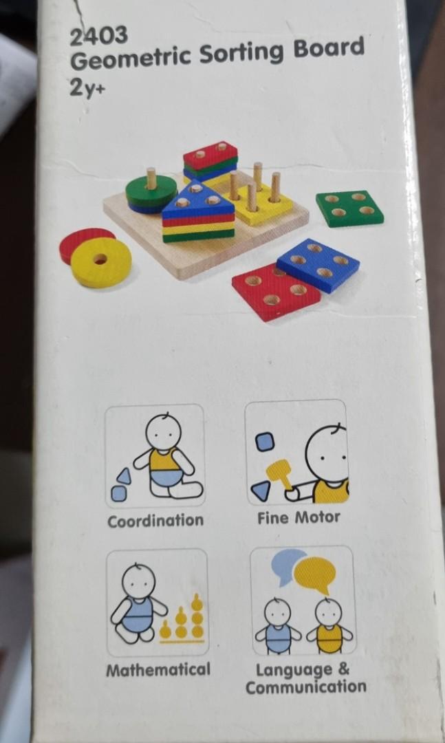 Geometric sorting board(wooden toy), Babies & Kids, Infant Playtime on ...