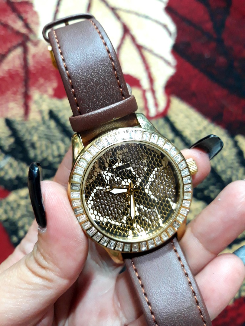 Guess snake design big face watch, Women's Fashion, Watches ...
