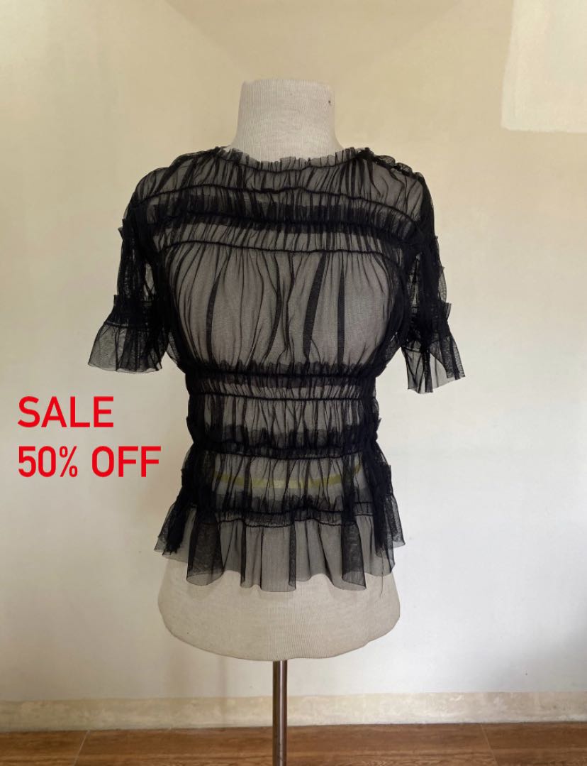 H&M Mesh Top, Women's Fashion, Tops, Blouses on Carousell