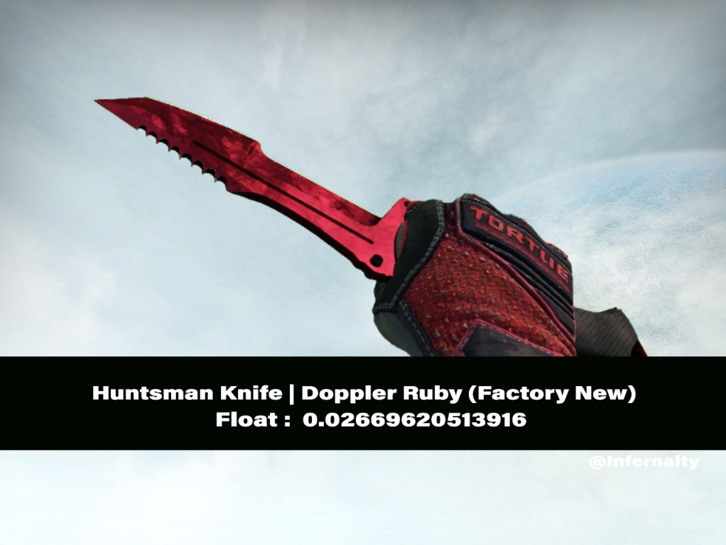 Huntsman Knife Doppler Ruby FN CSGO SKINS KNIVES, Video Gaming, Gaming ...