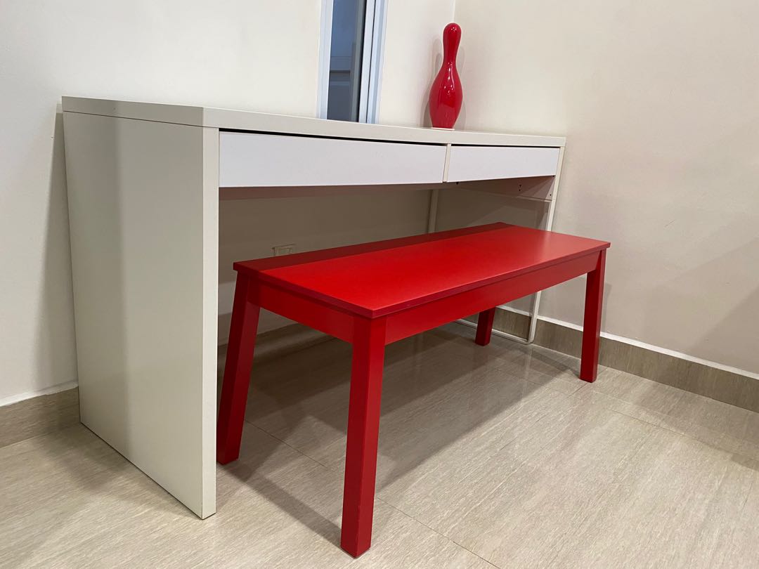 Ikea red bench, Furniture & Home Living, Furniture, Other Home ...
