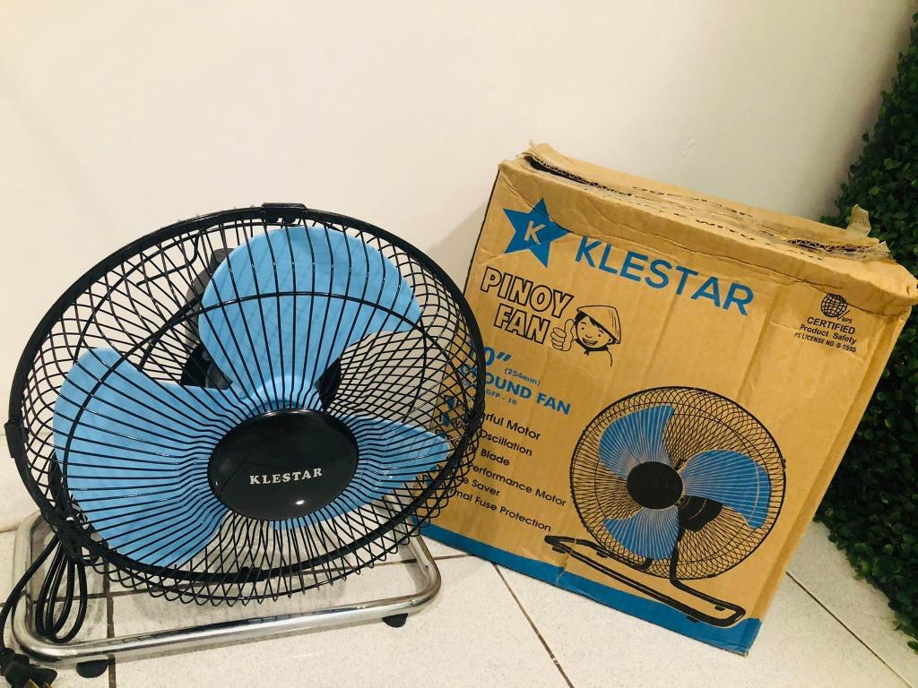 KLESTAR 10" Mini Ground Fan Plastic Blade Black GFP10, Furniture & Home ...