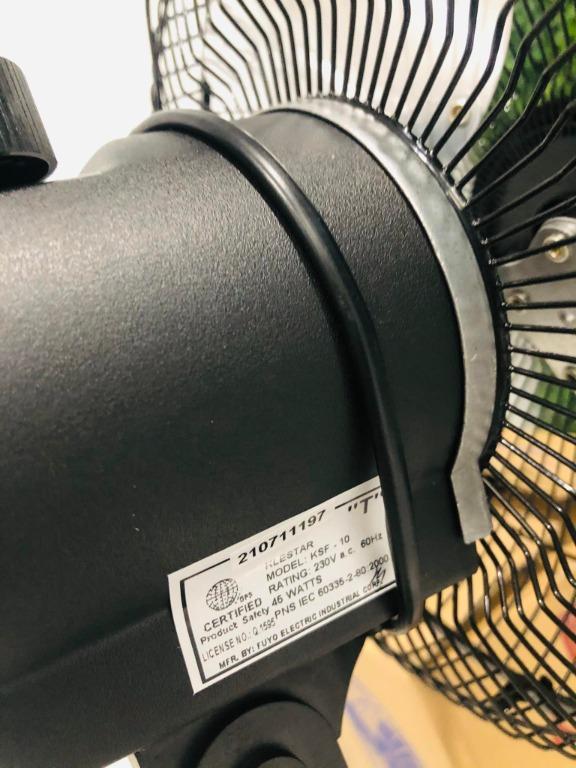 KLESTAR 10" Mini Stand Fan Metal Blade Black KSF10, Furniture & Home ...