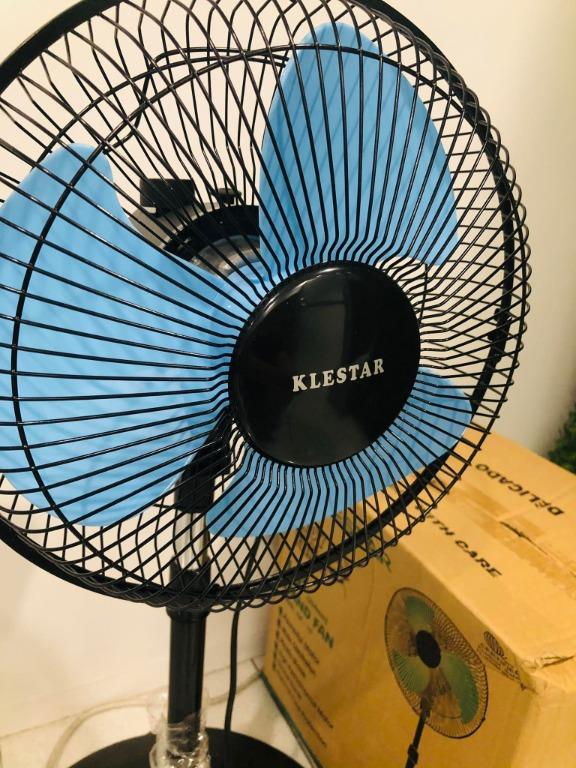 KLESTAR 10" Mini Stand Fan Plastic Blade Black ISP10, Furniture & Home ...