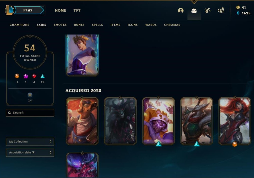 League Of Legends Iron1 86 champion 54 skins smurf Account, Video ...