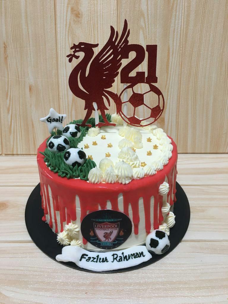 Liverpool theme cakes, Food & Drinks, Homemade Bakes on Carousell