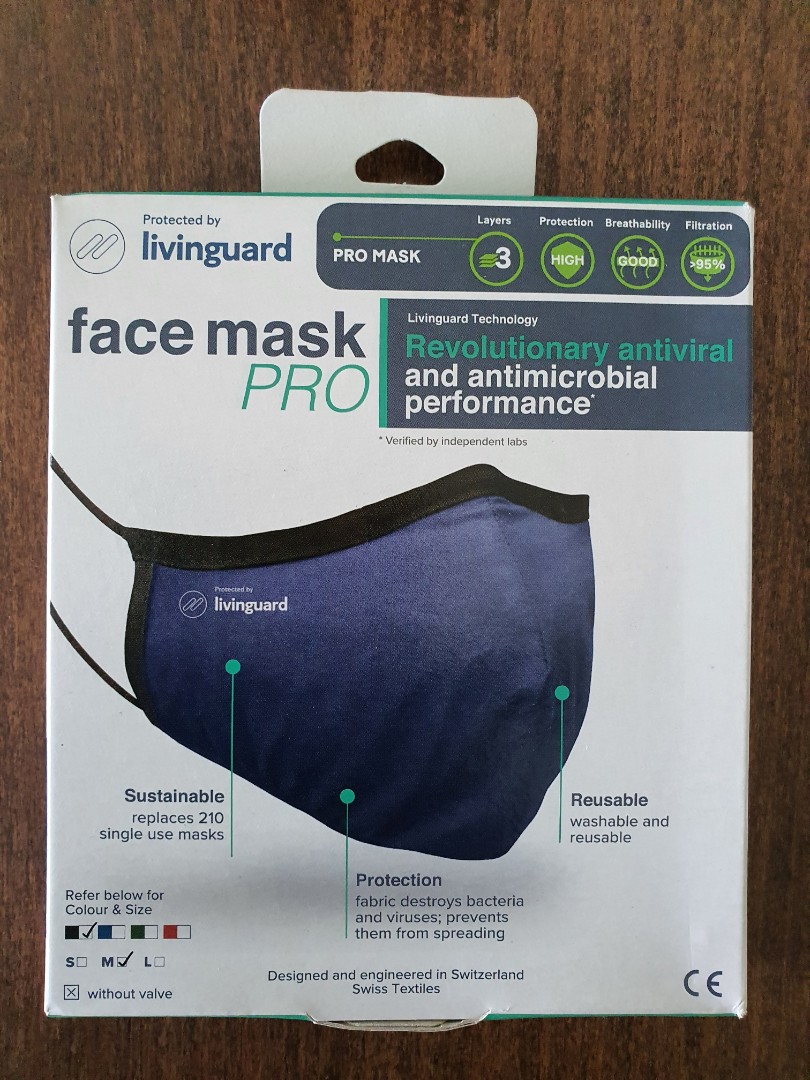 Livinguard Face Mask Pro, Health & Nutrition, Face Masks & Face Shields ...