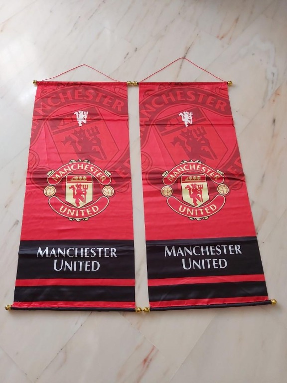 Manchester United Big Hanging Flag / Banner, Furniture & Home Living ...