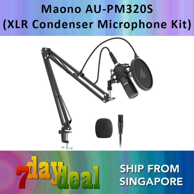 MAONO AU-PM320S XLR Condenser Microphone Kit, Audio, Microphones on ...