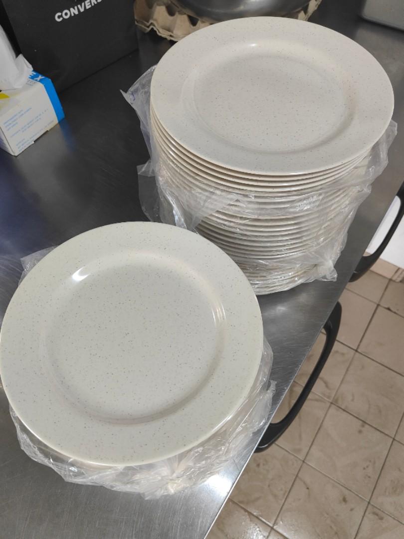 9" Melamine Plates - Cream Colored, Furniture & Home Living ...
