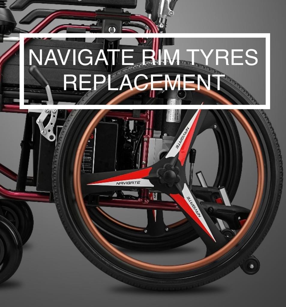 NAVIGATE RIM (TYRES) REPLACEMENT FOR MOTORISED WHEELCHAIR REPLACEMENT ...