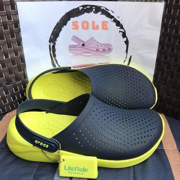 Neon original Crocs, Men's Fashion, Footwear, Slippers & Slides on ...
