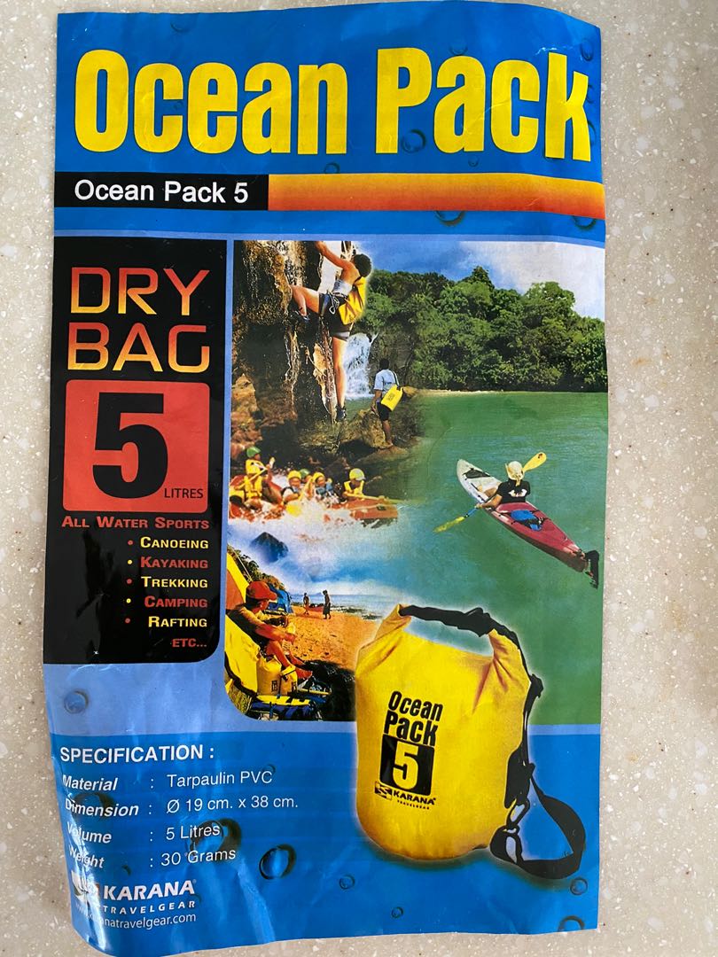 Ocean Pack - Dry Bag 5 litres, Sports Equipment, Hiking & Camping on ...