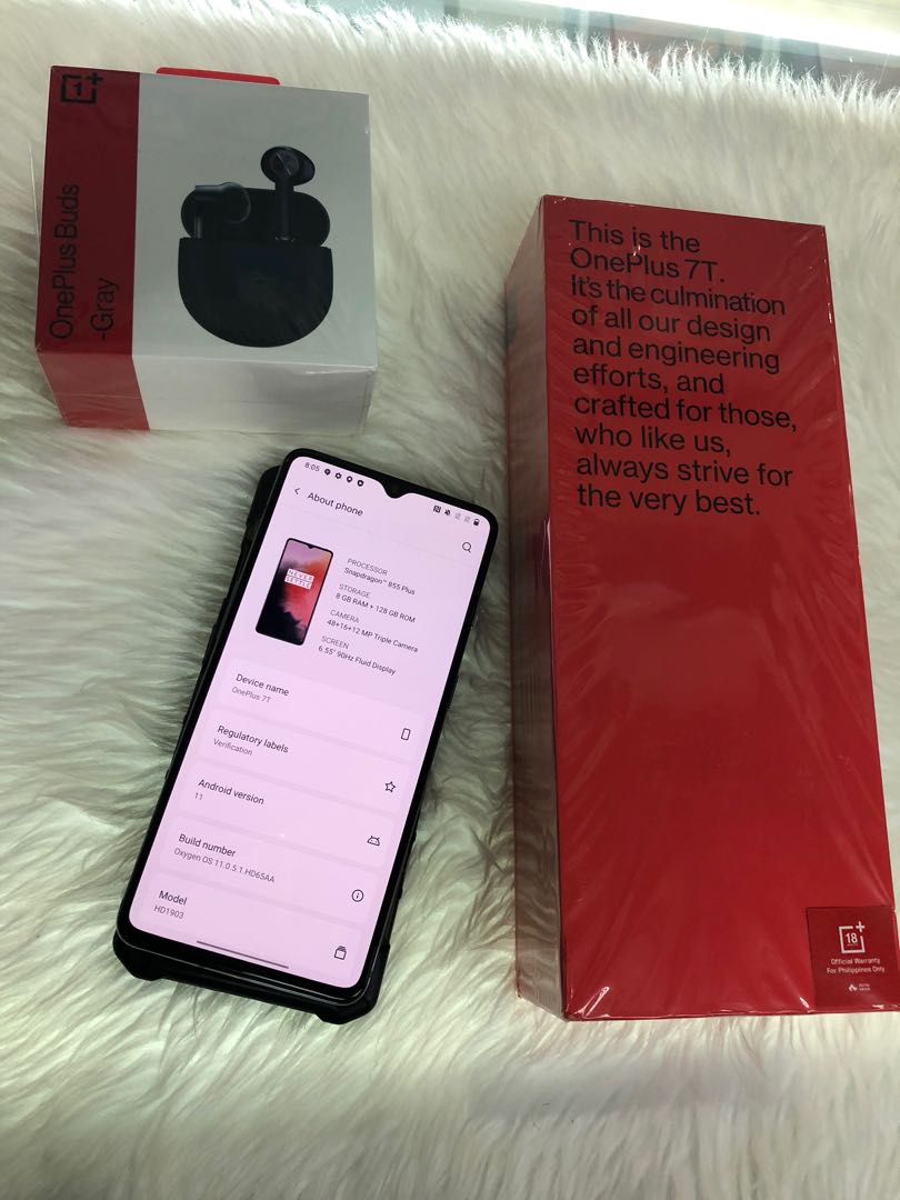 one plus 7t 8gb 128gb with headset buds good as new openline, Mobile ...