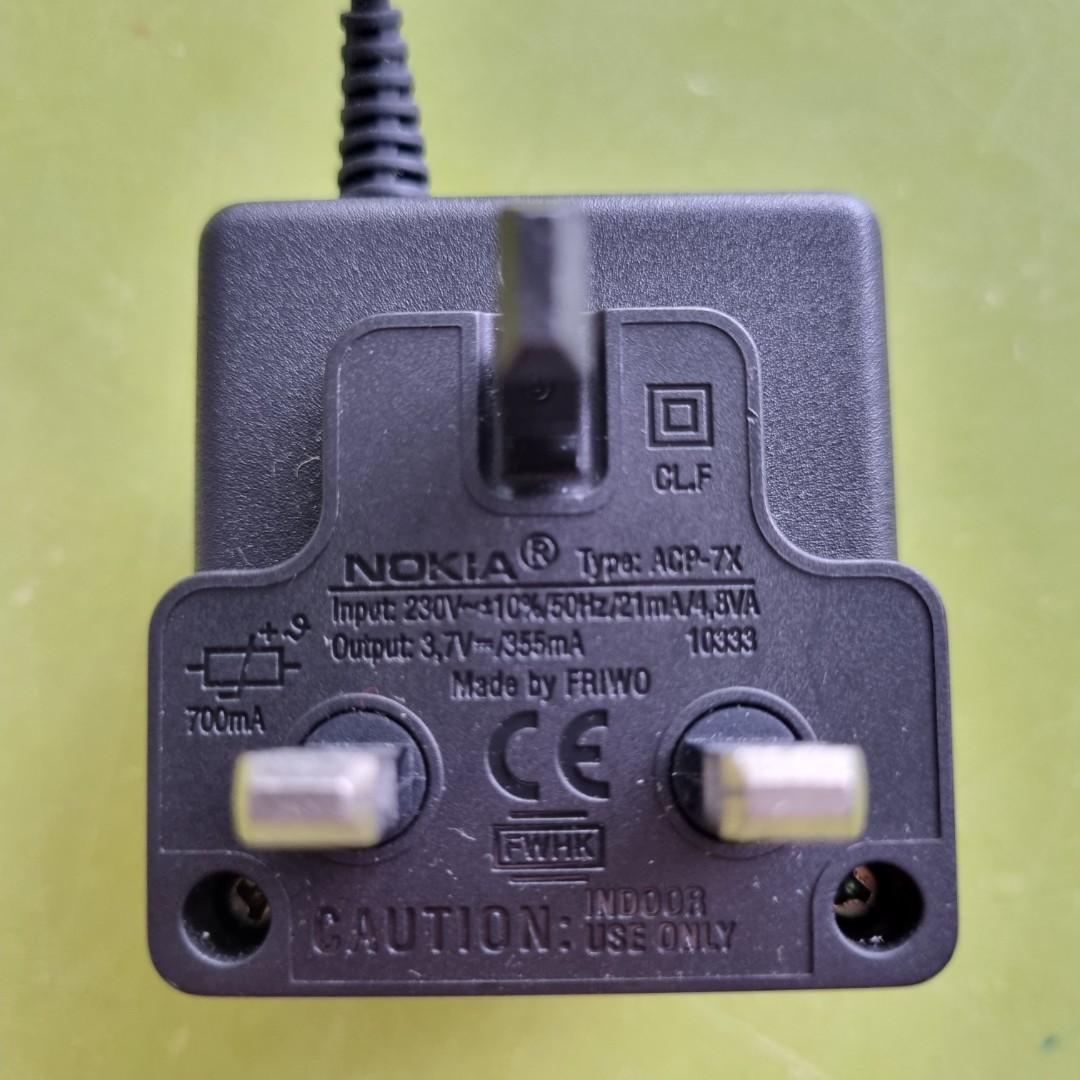 Original Nokia ACP-7X Mains Charger for Nokia Phones with the 3.5 mm ...