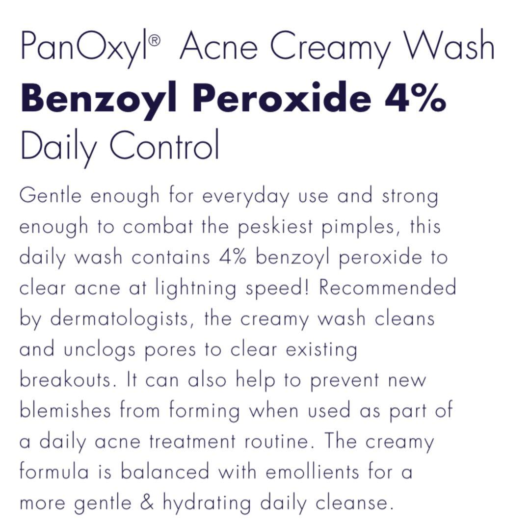 PanOxyl Acne Foaming Wash Benzoyl Peroxide 10% Maximum Strength / 4% ...