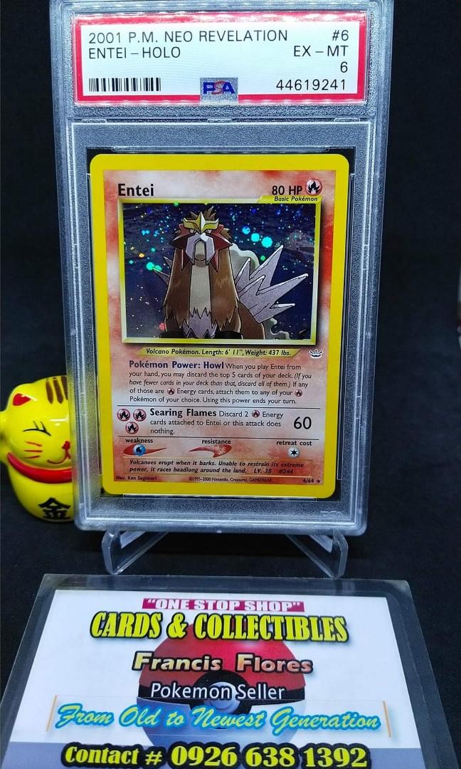 Pokemon GRADED Card - PSA 6: ENTEI #6 - HOLO (NEO REVELATION) YEAR 2001 ...
