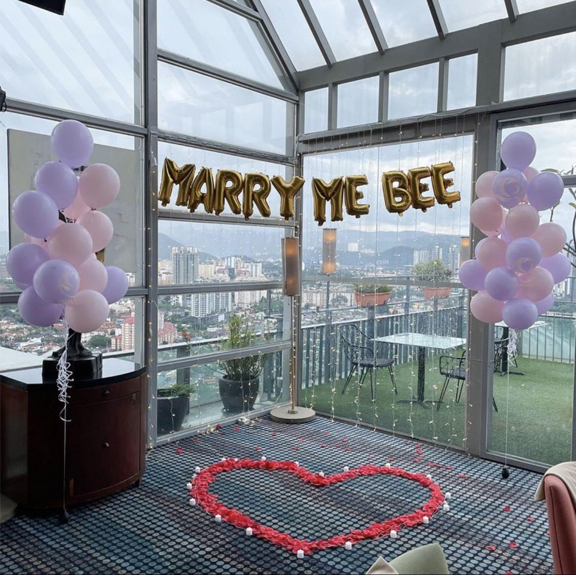 Private room proposal decorations setup, Hobbies & Toys, Stationery ...