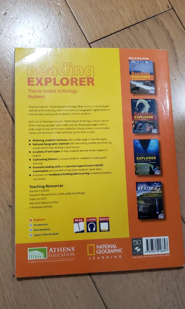 Reading Explorer theme based Anthology beginner 中一 secondary 1, 興趣及遊戲, 書本 & 文具, 教科書 - Carousell