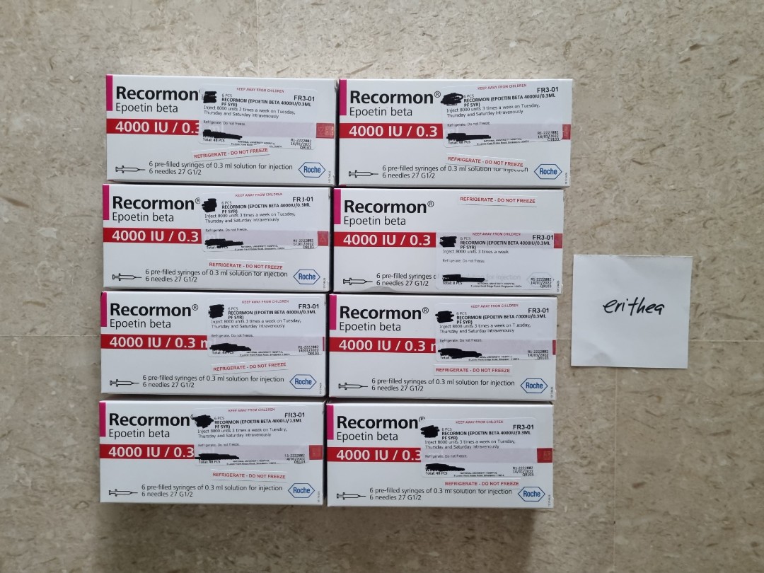 Recormon Epoetin beta 4000 IU, Health & Nutrition, Medical Supplies ...