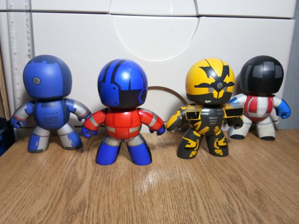 SET OF 4 Transformers Mighty Muggs Optimus Prime Bumblebee Soundwave ...