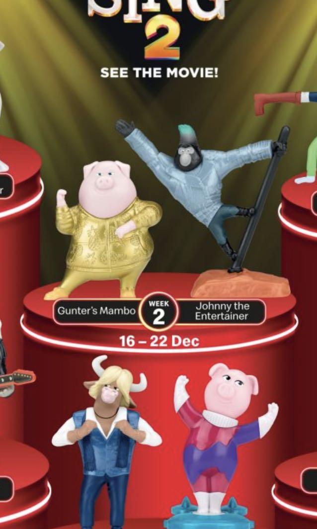 Sing 2 MacDonalds Happy Meal Gunter Pig figurine, Hobbies & Toys, Toys ...