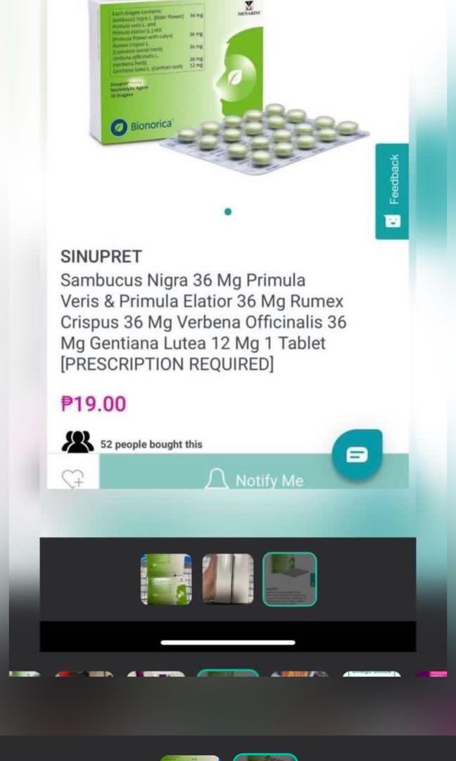 Sinupret forte, Beauty & Personal Care, Oral Care on Carousell