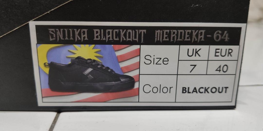 Sniika Blackout Merdeka, Men's Fashion, Footwear, Sneakers on Carousell