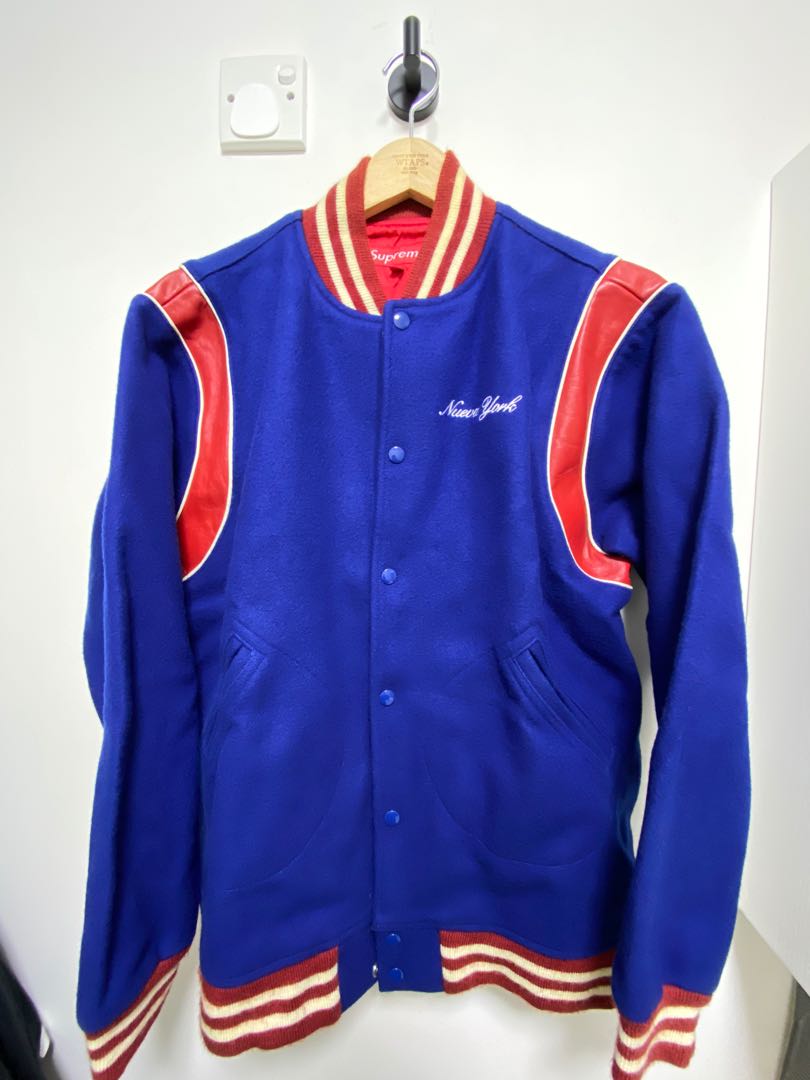 Supreme varsity jacket baseball stadium 棒球褸, 男裝, 外套及戶外衣服 - Carousell