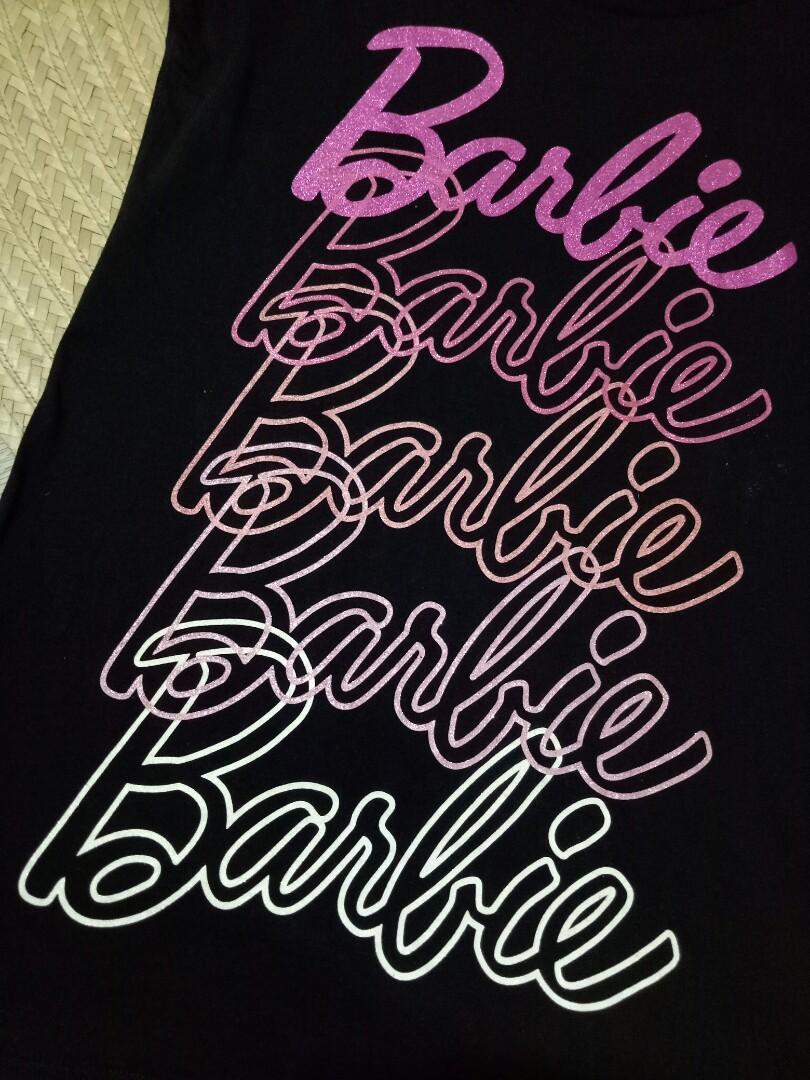 Uniqlo UT Barbie Logo Black Top, Women's Fashion, Tops, Blouses on ...