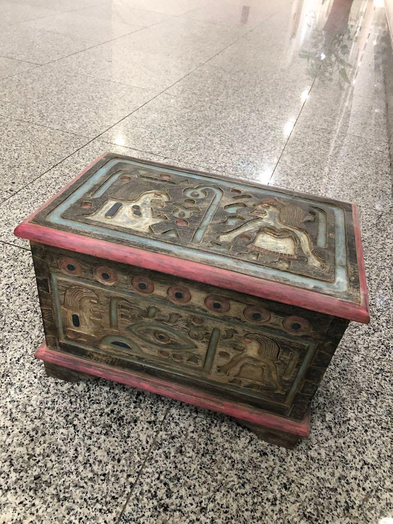 Vintage Egyptian storage box, Furniture & Home Living, Home Improvement ...
