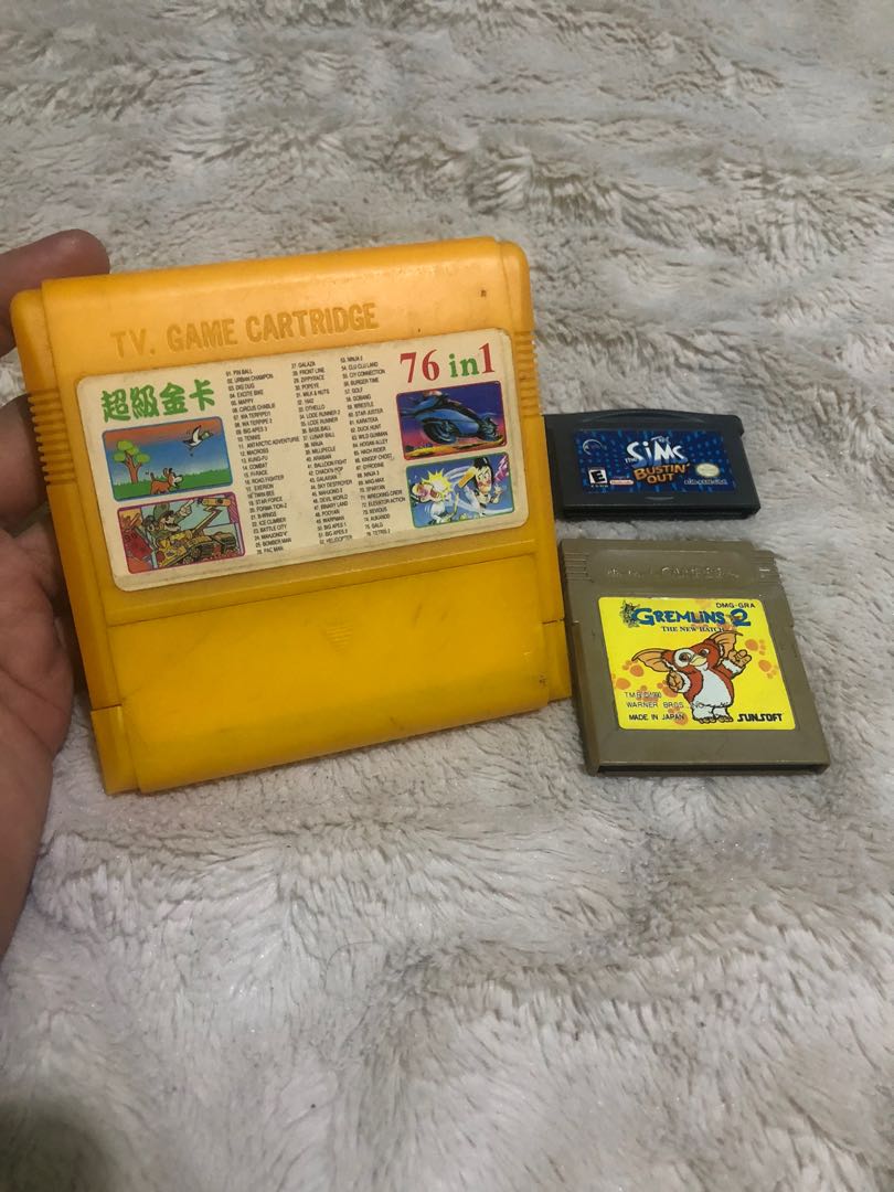 Vintage family computer cart and gameboy games set, Video Gaming, Video ...