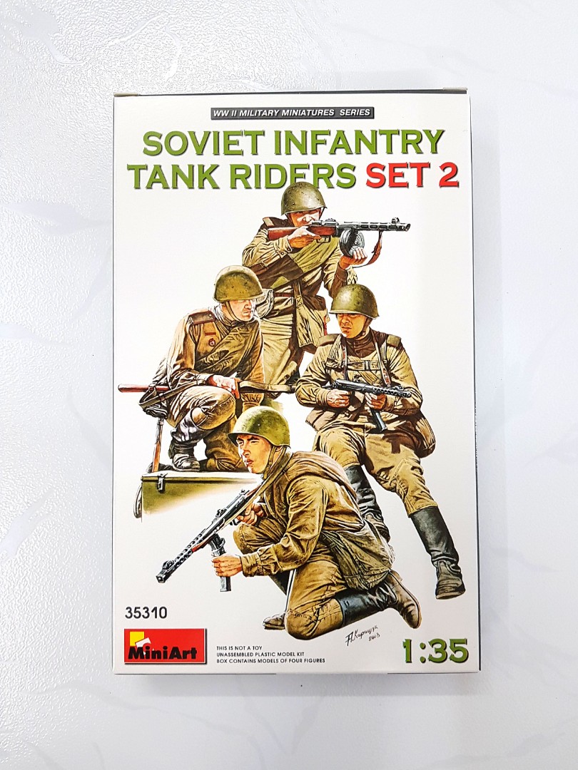 1/35 Mini Art #35310 Soviet Infantry Tank Riders Set 2, 4 Figure Set ...