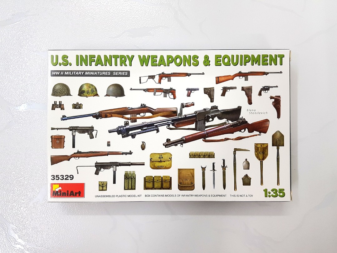1/35 Mini Art #35329 US Infantry Weapons & Equipment, WW II Military ...