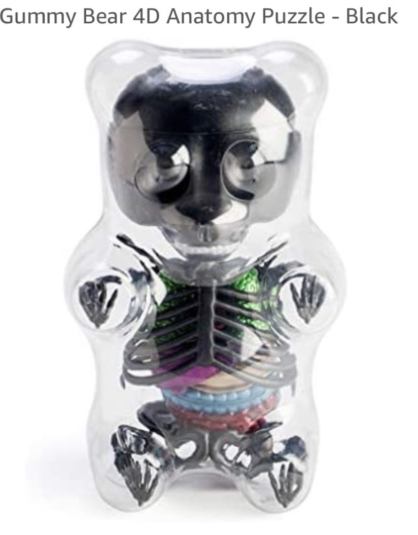 4D Master Gummy Bear Anatomy puzzle limited edition black, Hobbies ...