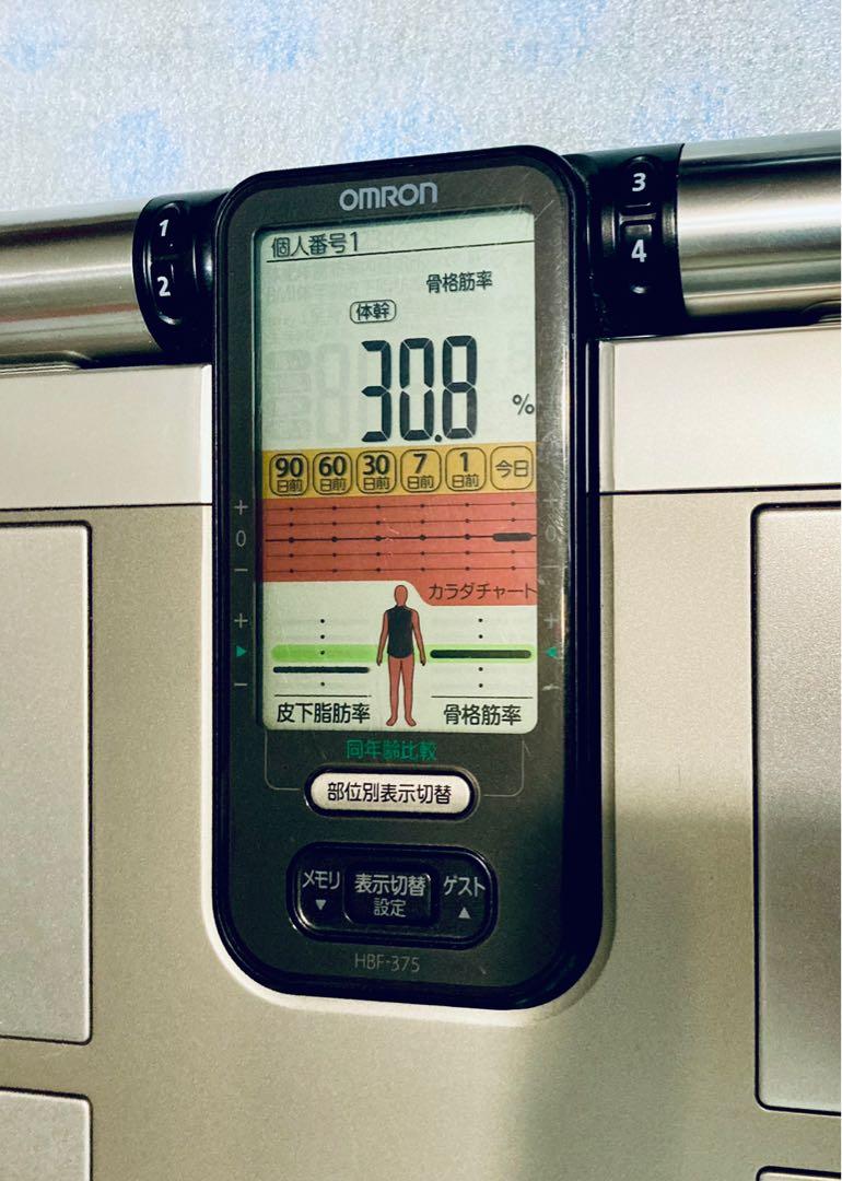 日版 OMRON HBF-375 體脂磅 歐姆龍 脂肪磅 體脂稱 體脂秤 karada scan Body Composition Scale ...