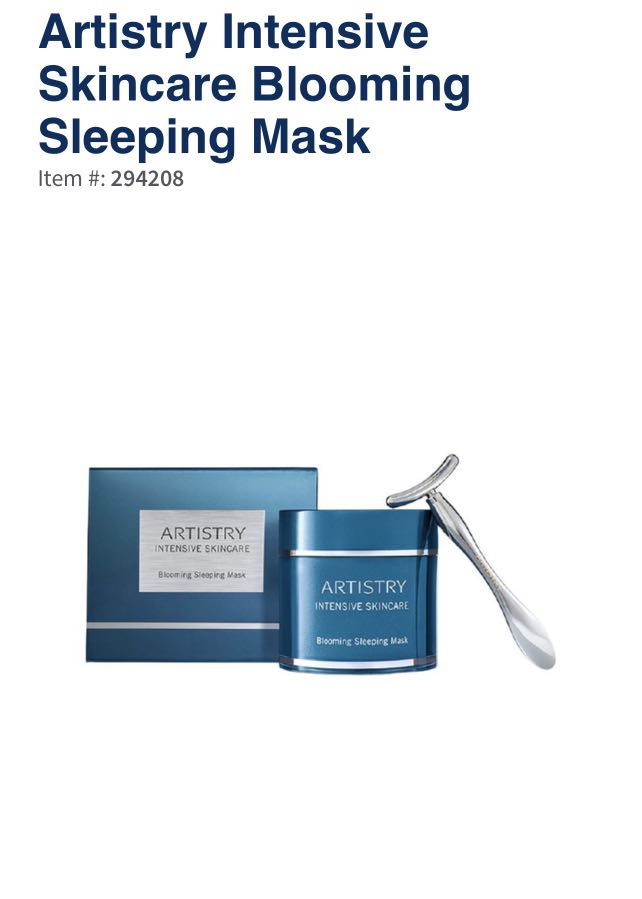 Artistry Intensive Skincare Blooming Sleeping Mask, Beauty & Personal ... Artistry Intensive Skincare Blooming Sleeping Mask, Beauty & Personal ...