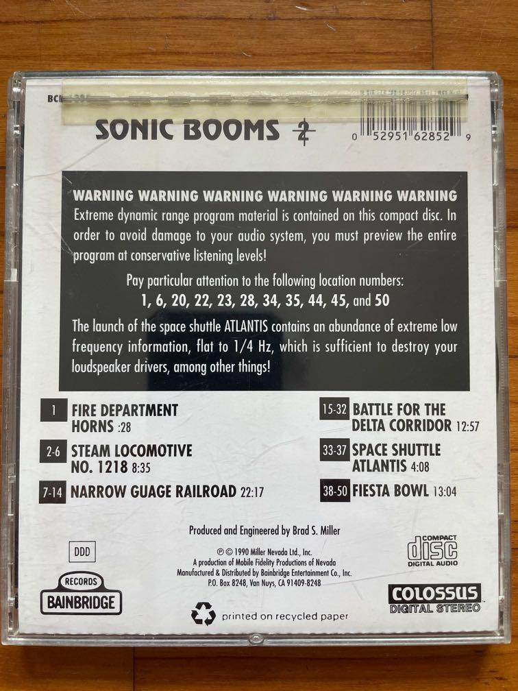 Audiophile Sonic Booms CD, Hobbies & Toys, Music & Media, CDs & DVDs on ...