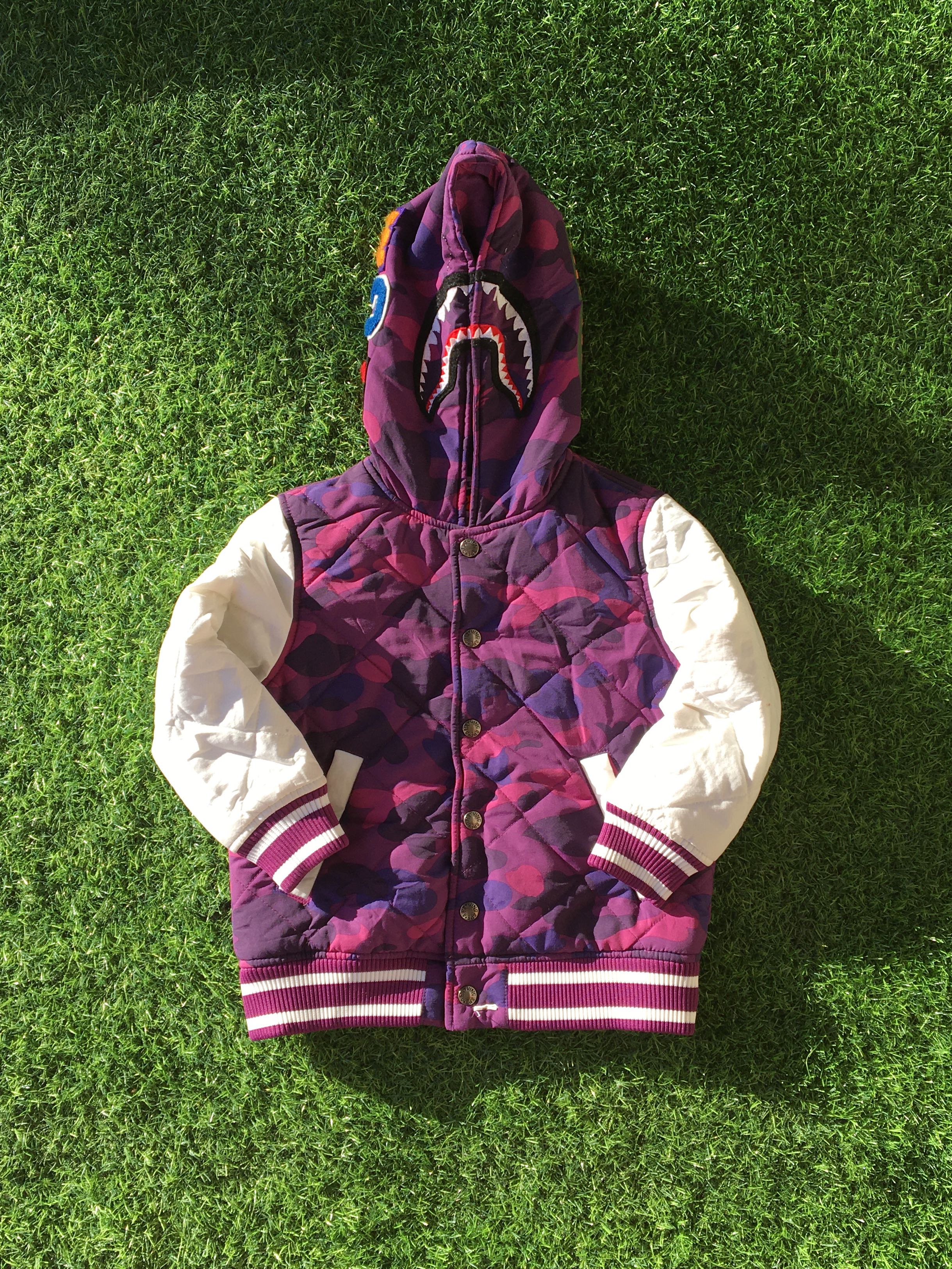 BAPE SHARK VARSITY JACKET, Babies & Kids, Babies & Kids Fashion on ...