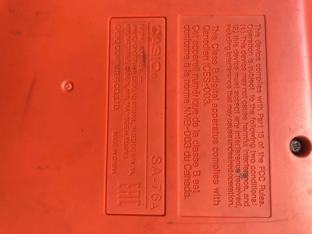 Casio keyboard SA-76, Hobbies & Toys, Music & Media, Musical ...