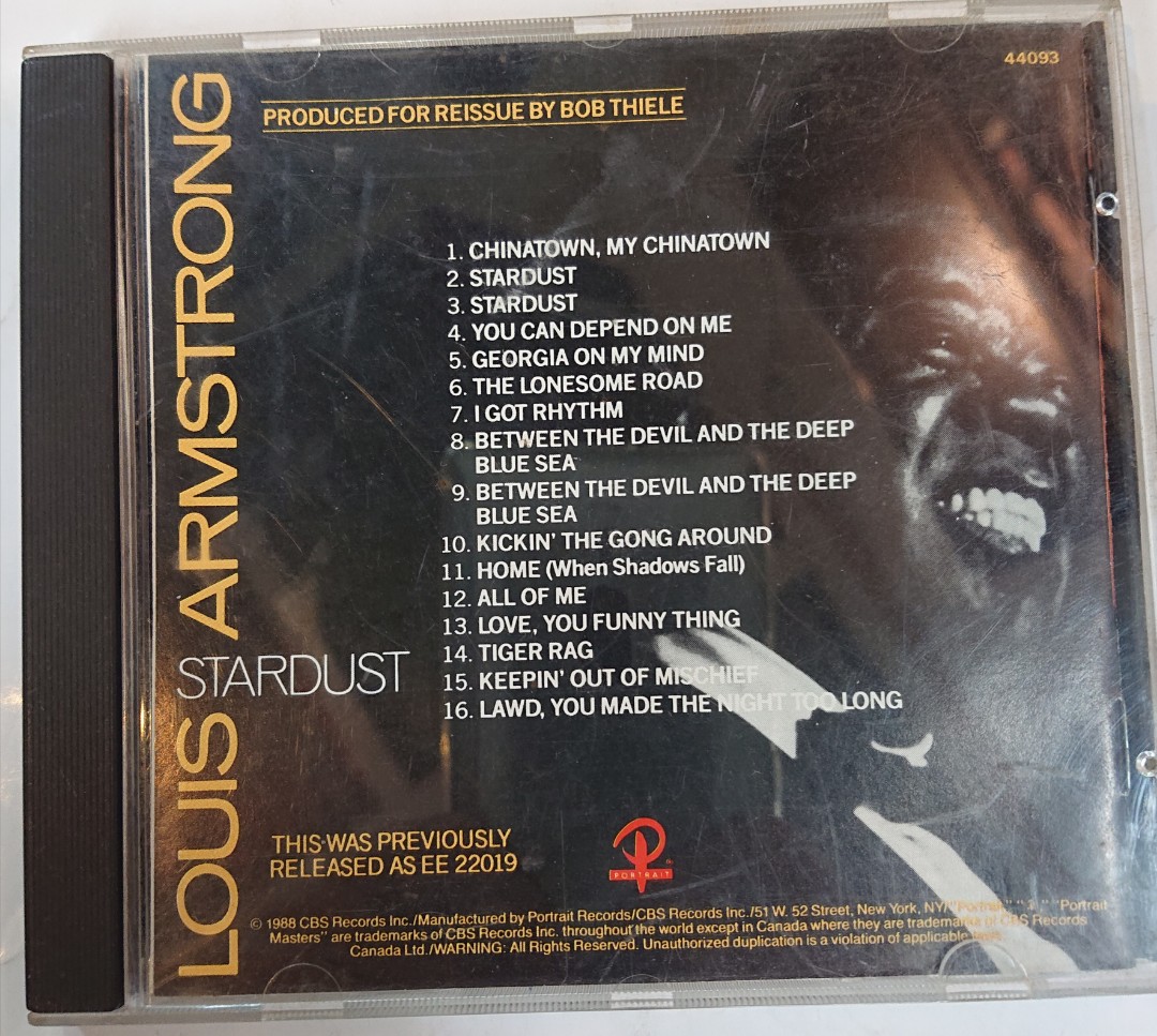 Cd Louis armstrong stardust. S1, 興趣及遊戲, 音樂、樂器 & 配件, 音樂與媒體 - CD 及 DVD ...