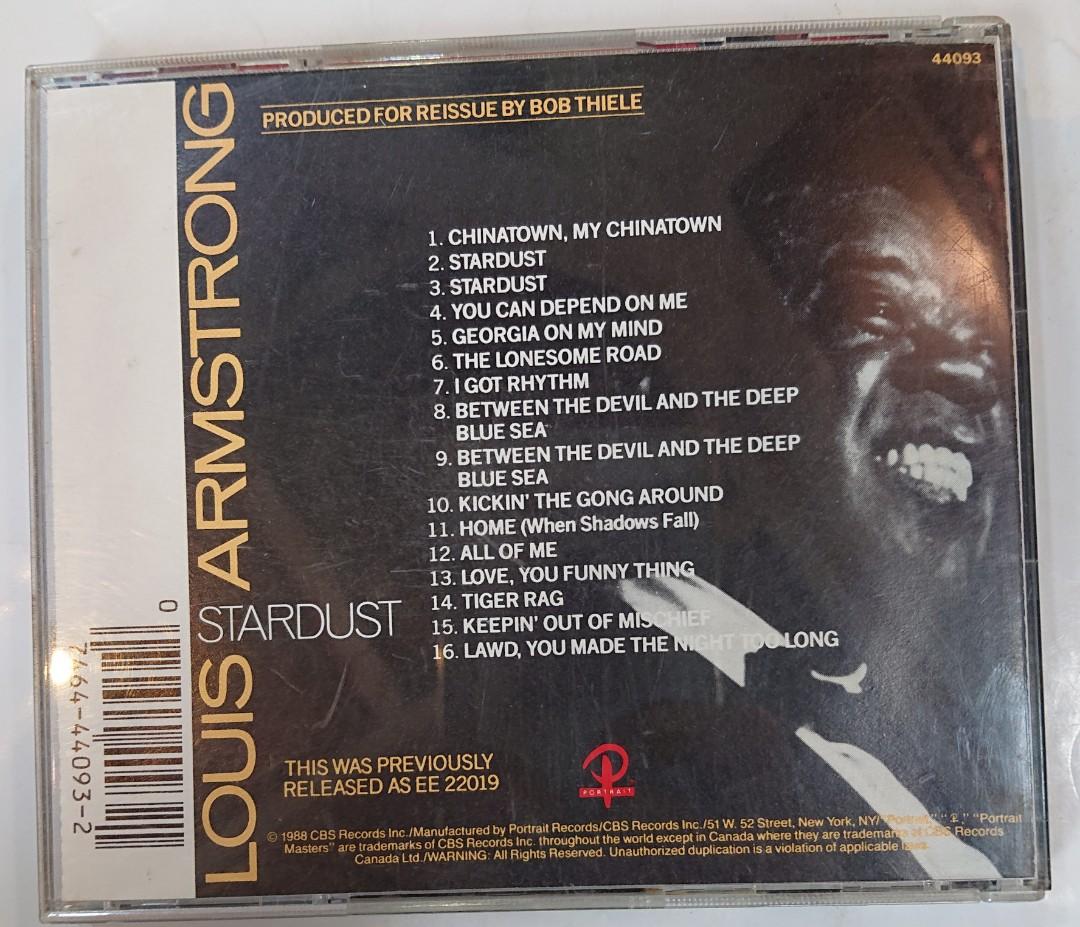 Cd Louis armstrong stardust. S1, 興趣及遊戲, 音樂、樂器 & 配件, 音樂與媒體 - CD 及 DVD ...